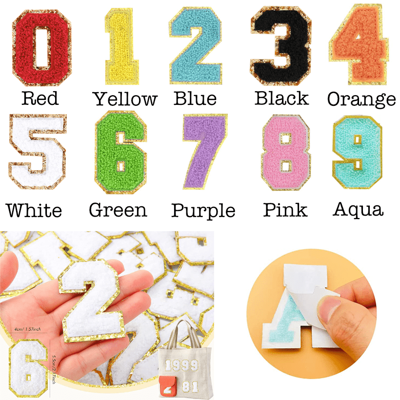 Self Adhesive Chenille Number Patches – Everest Ranch